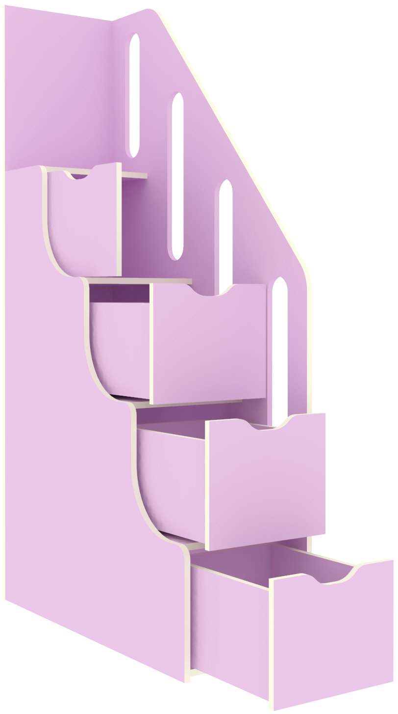 Лестница комод с перилами Ирис