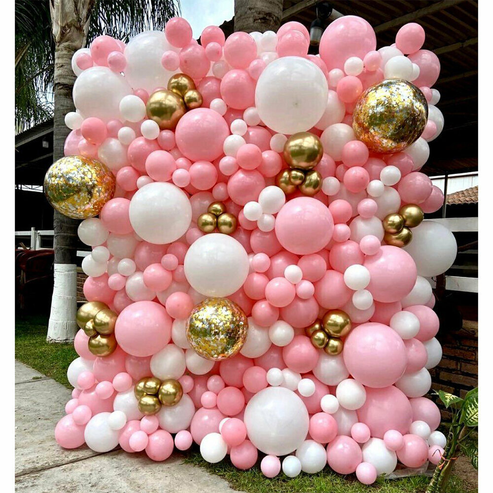 Фотозона из шаров "Розовый зефир"