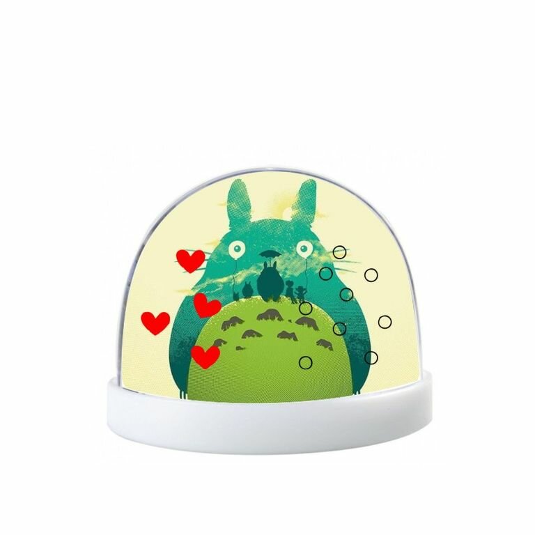 Водяной шар Мой сосед Тоторо, Totoro №5, Блестки-сердечки