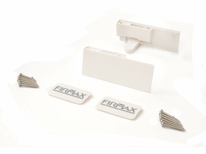 Комплект внутренних креплений Firmax высота 89мм (Держатели передней панели, заглушки) для ящика Slimline, перламутр, 2 шт