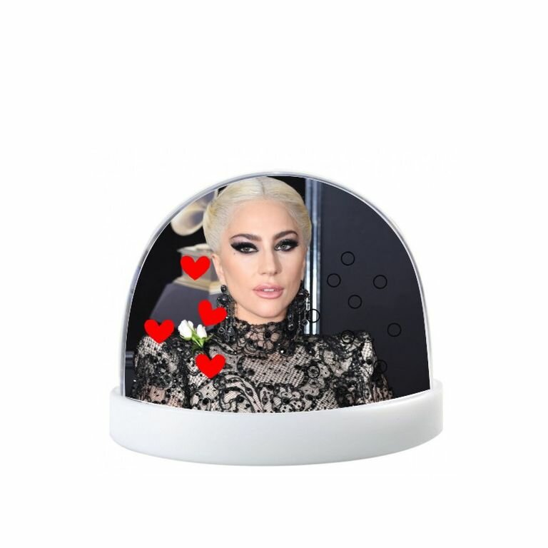 Водяной шар Леди Гага, Lady Gaga №10, Искусственный снег