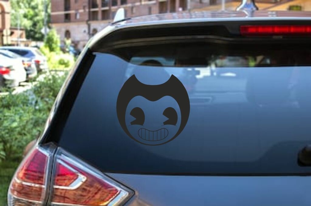 Наклейка виниловая Бенди и Чернильная машина №1, А3