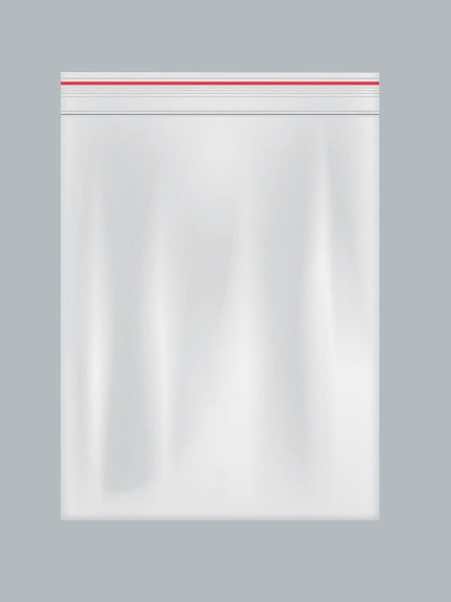 Пакет зиплок 10х15 см эконом 25 мкм 100 шт. (пакет с замком, зип лок пакеты, полиэтеленовый)