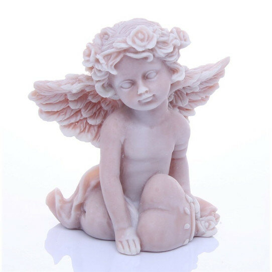Статуэтка из камня "Ангел с сердцем". Фигурка ангелочка