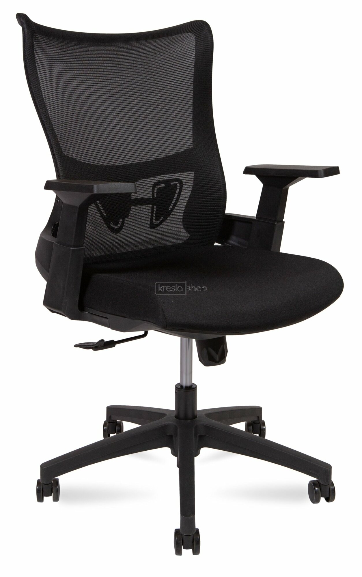 Кресло для персонала Norden Wave T LB black A3-M-LB(black) черная сетка, черная ткань