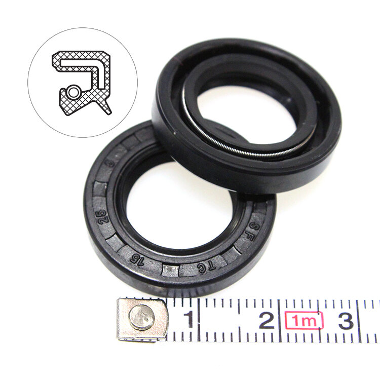 Манжета армированная (Сальник) 15х25х5 (тип 2 / TC) 70NBR (упаковка 2 шт.)