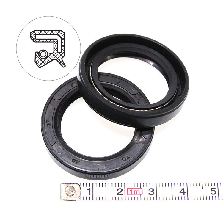 Манжета армированная (Сальник) 26х37х7 (тип 2 / TC) 70NBR