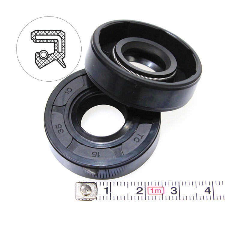 Манжета армированная (Сальник) 15х35х10 (тип 2 / TC) 70NBR (упаковка 2 шт.)