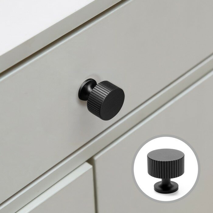 CAPPIO Ручка-кнопка CAPPIO PK326, d=28 мм, цвет черный