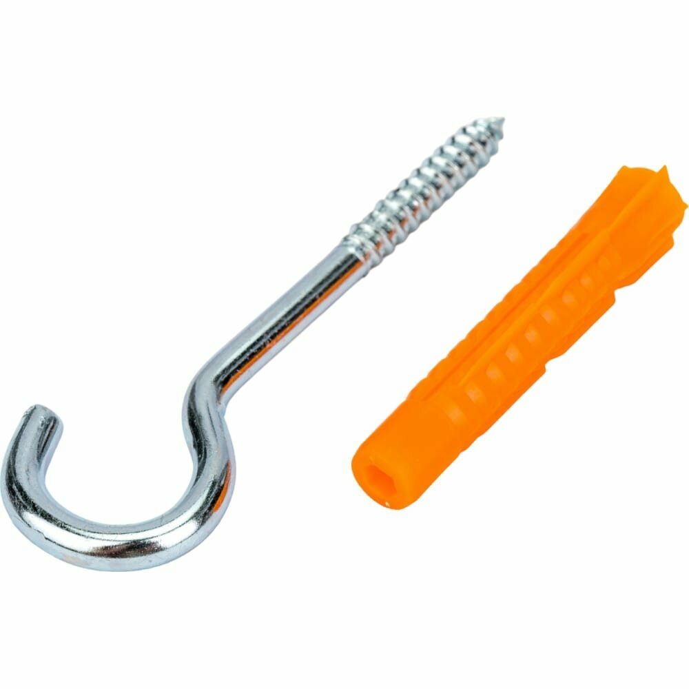 Шуруп с полукольцом Tech-Krep/Zitar 8х80 с универсальным дюбелем 12,0х71 2 шт - пакет 114331