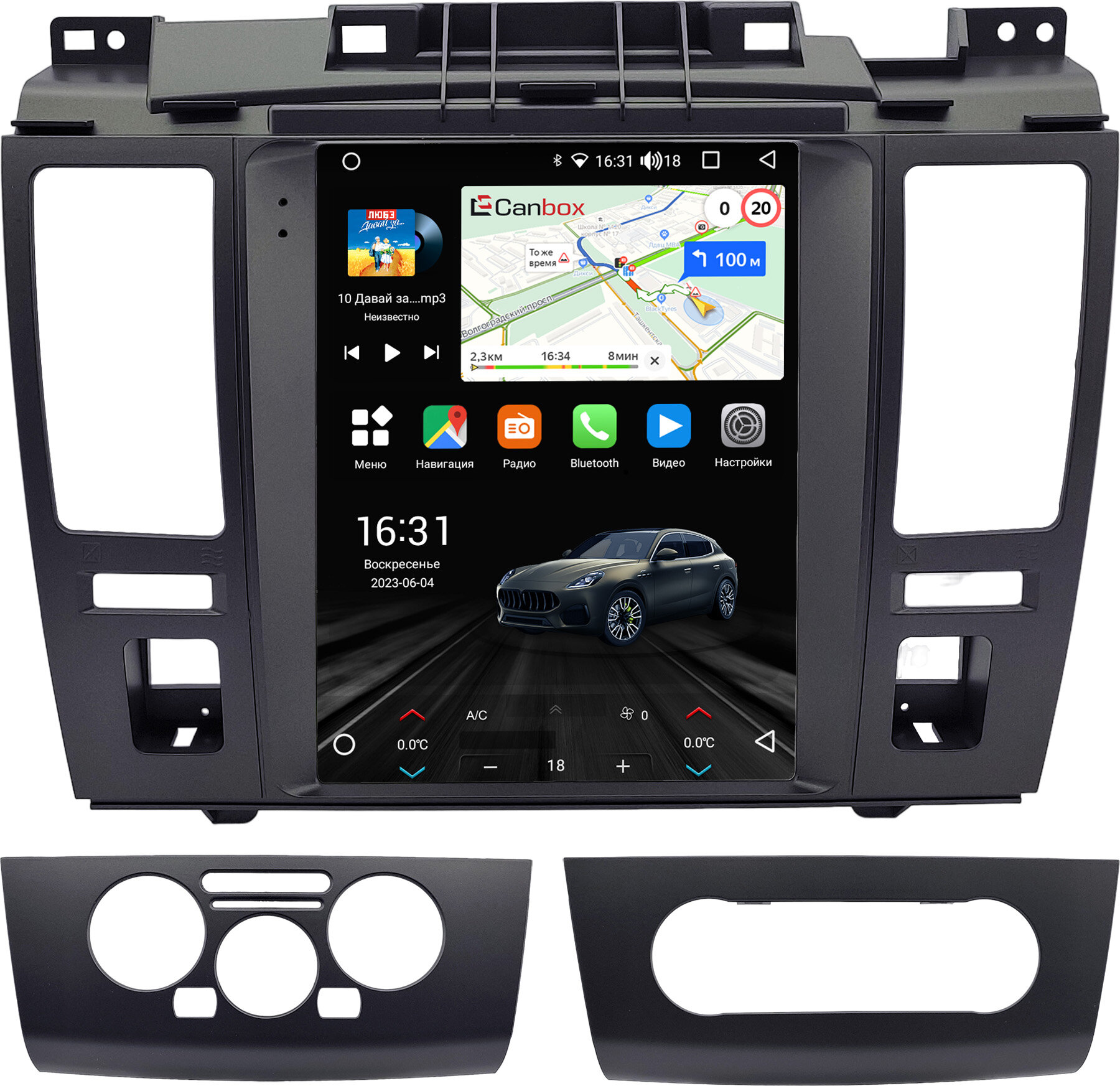 Штатная магнитола Nissan Tiida 2004-2013 (черная) Canbox M-Line (Tesla) 9.7" 4/64 5622-1312-23 Android 10 (4G-SIM, DSP, QLed)