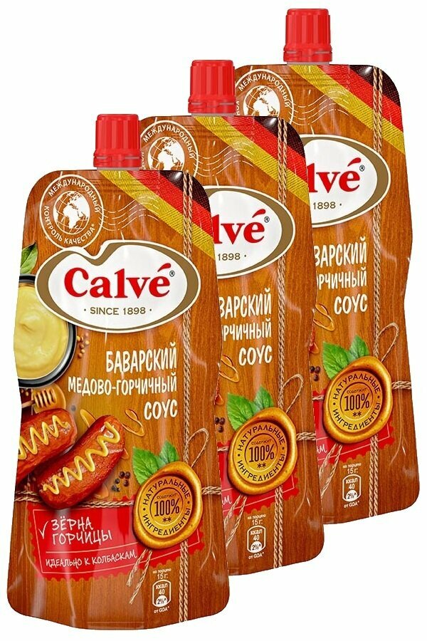 Соус Calve Баварский Медово - горчичный, 3 шт. по 230 г
