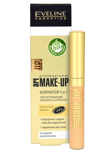 Эвелин / Eveline Art Make-Up Professional Корректор 2в1 жидкий с аппликатором тон 05 Nude 7 мл