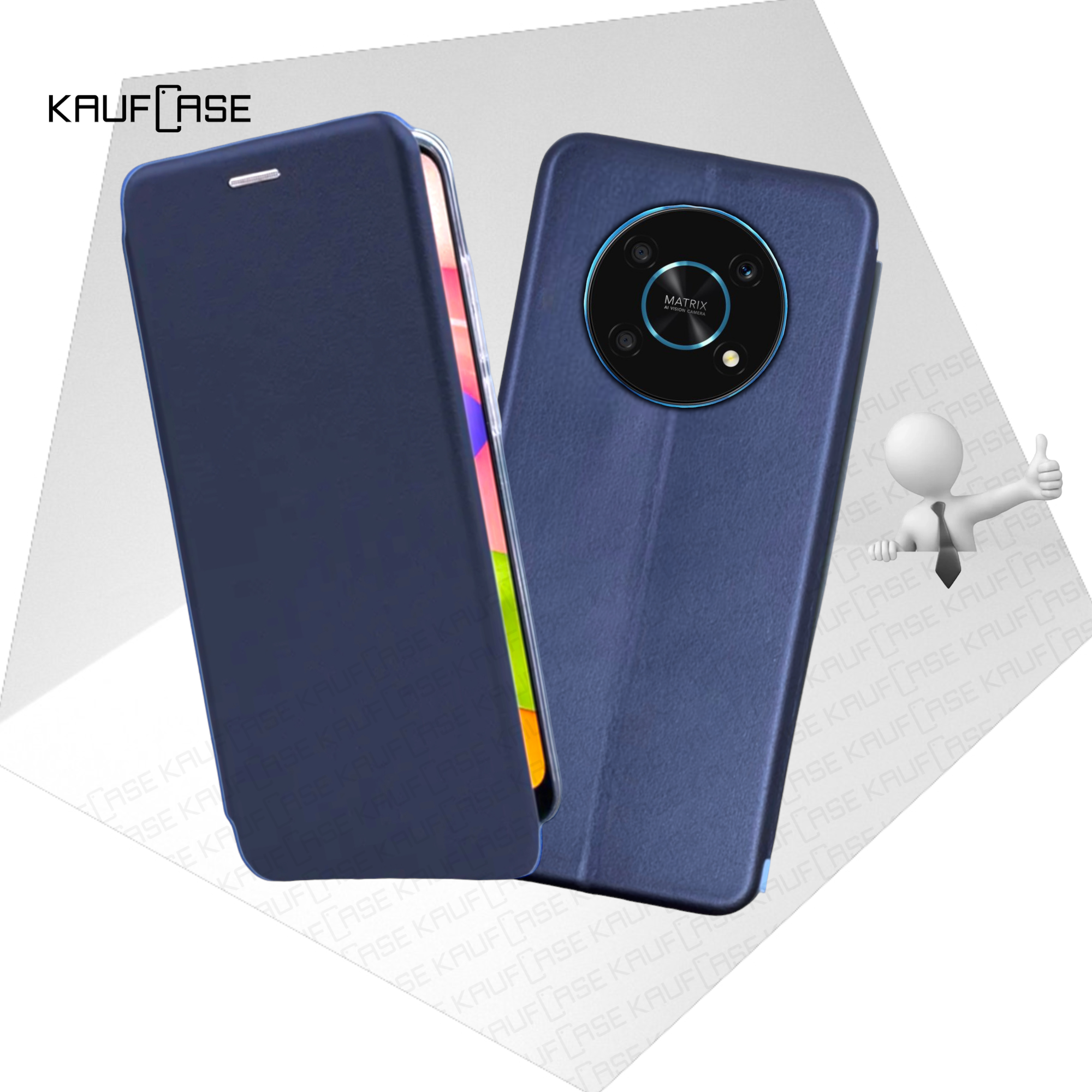 Чехол книжка для телефона Huawei Honor X9 4G /Magic4 Lite (ANY-LX1) (6.81"), темно-синий. Текстура под кожу