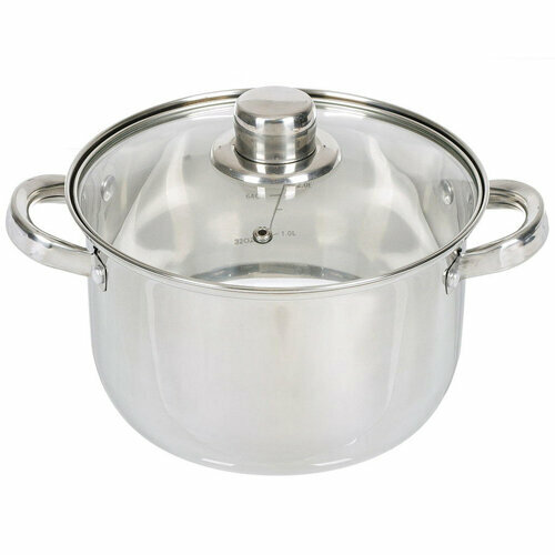 Кастрюля нерж DNN3 3,9л стекл. крышка, мет. ручки Daniks SD-A17-20 (355348) — купить в интернет ...