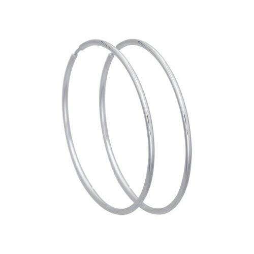 Серьги конго, белое золото, 585 проба