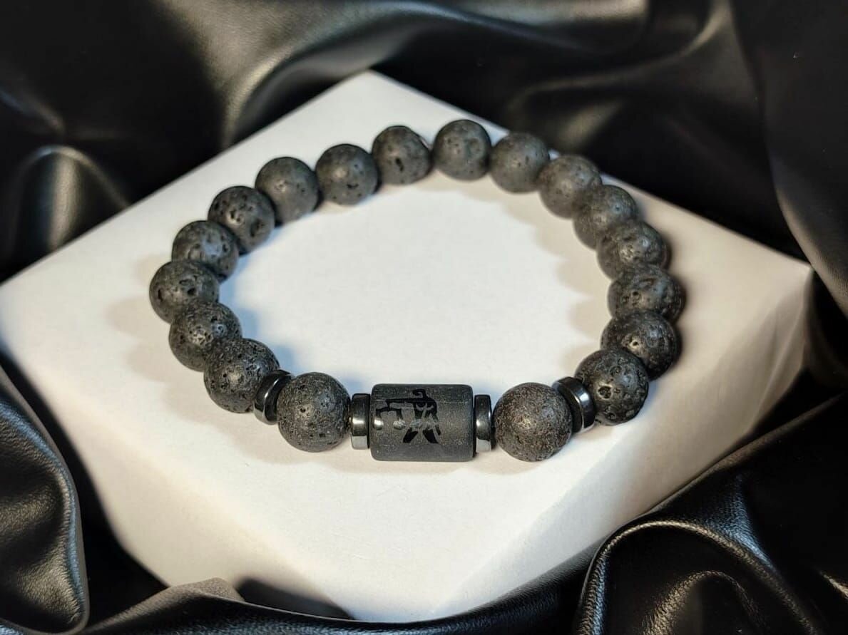 Браслет, искусственный камень, гематит