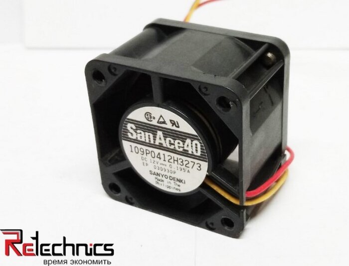 Вентилятор 40x40x28 DC 12V 0.195A Sanyo 109P0412H3273 8700об/мин