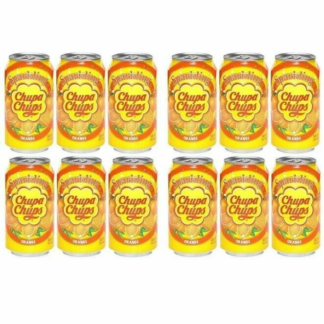 Газированный напиток Chupa Chups апельсин 0,345 л * 12 шт