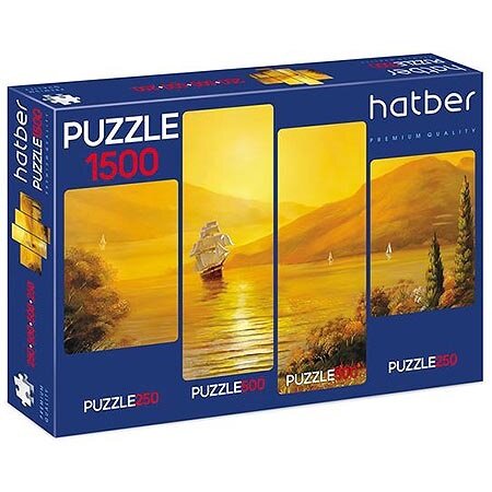 Пазлы 250+500+500+250 элементов. Морская симфония. 2*280х400мм, 2*230х665мм (Ч1500ПЗ2_18417)