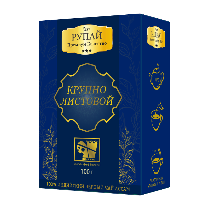 Чай RUPAI "Premium Quality", индийский, байховый, черный, листовой, 100г