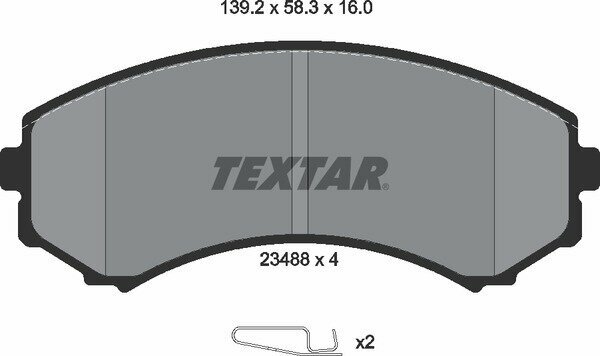 Колодки тормозные передние TEXTAR 2348801