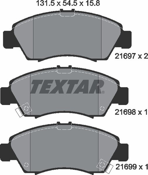 Колодки тормозные передние TEXTAR 2169701