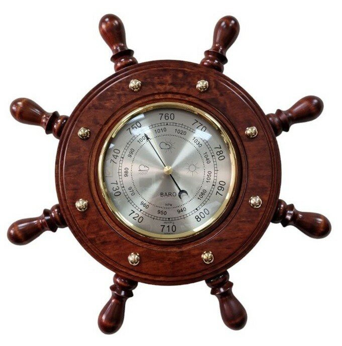 Барометр настенный "Морской Штурвал" С-8 Бриг+ D.34см