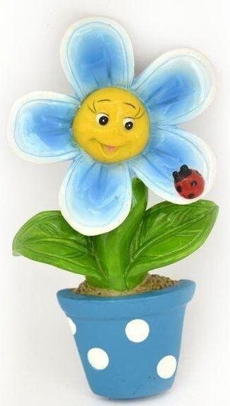 Winter Wings N162361 Магнит цветок в горшочке, 1 шт, 5,2*8,8 см, полирезин, в пакете winter wings