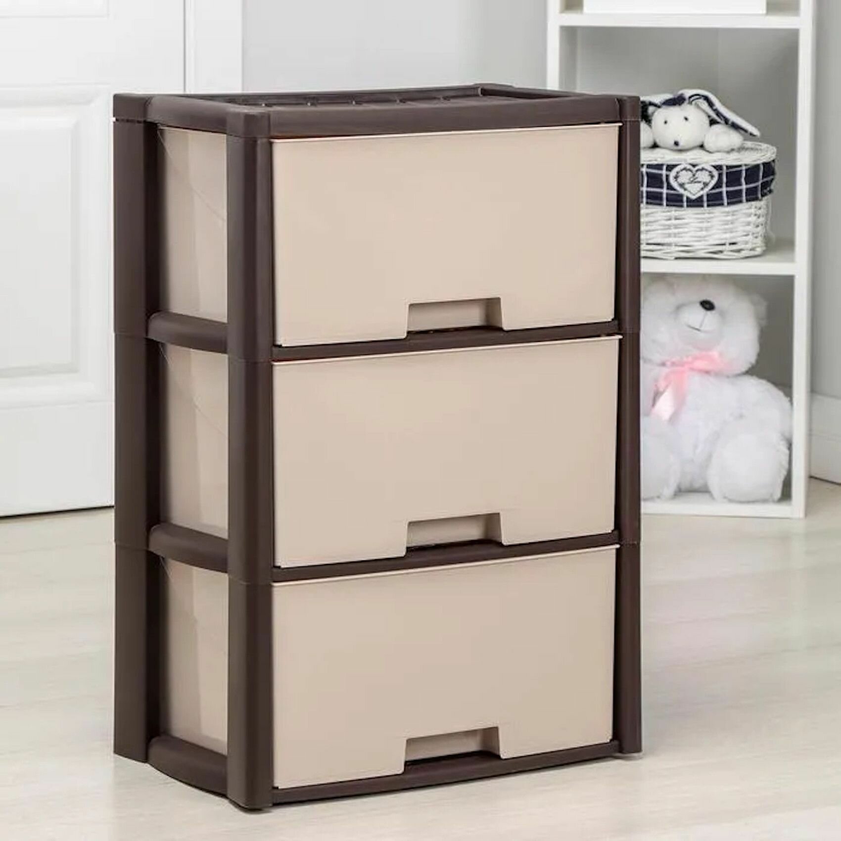 Комод пластмассовый 3-х секционный Колорит