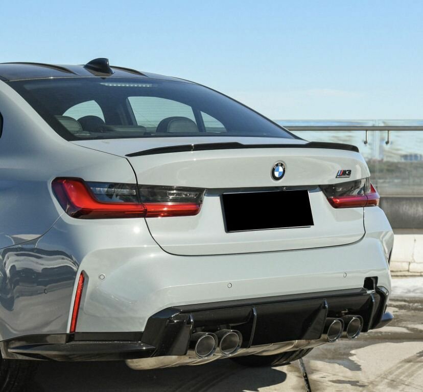 Спойлер на BMW G20 в стиле М3 (черный глянец)