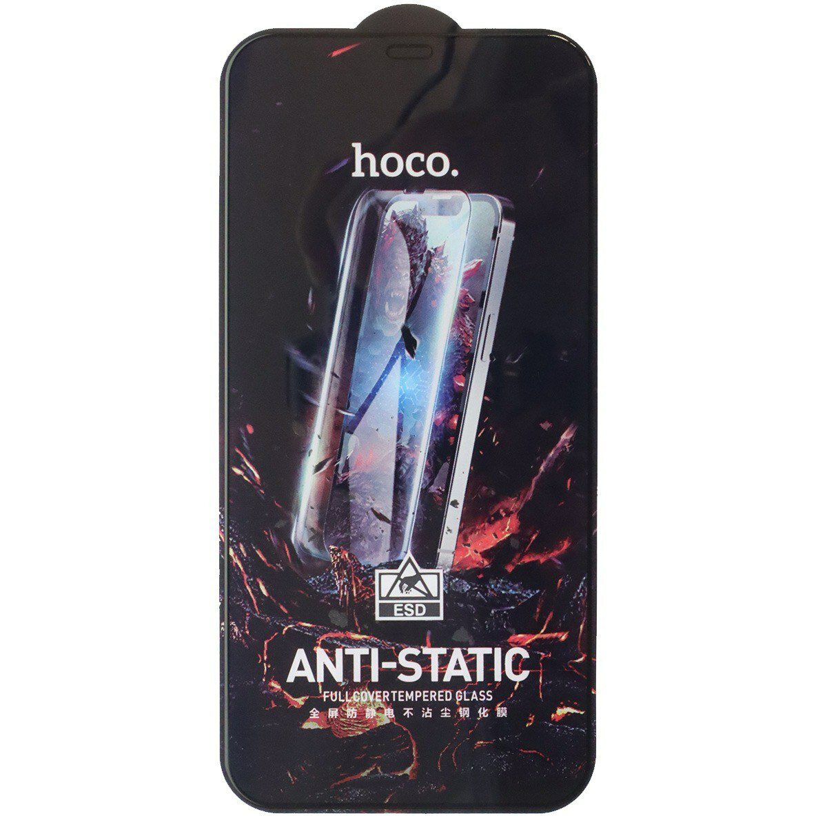 Защитное стекло HOCO G10 Anti-static для Apple iPhone 15 Pro Max, цвет окантовки черный