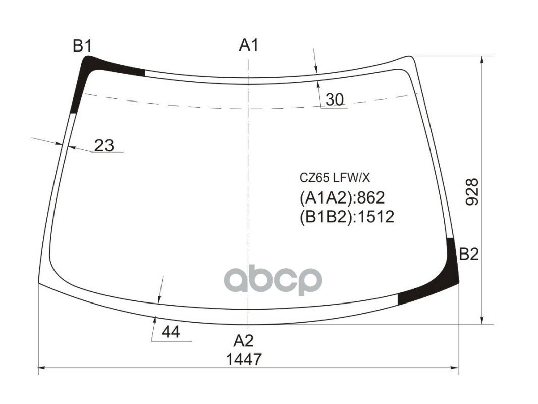 Стекло лобовое Hyundai Santamo 95-02 / Mitsubishi Chariot 91-97 XYG арт. CZ65 LFW/X