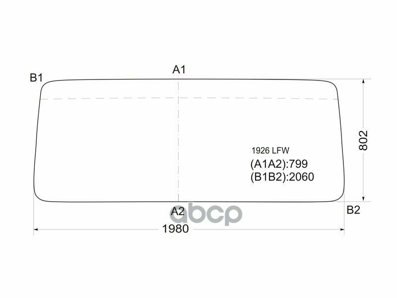 Стекло лобовое Beifang benchi Nord benz ND3250FJ 6х6 06-19 / Nord benz ND3252BJ 6х4 06-19 XYG арт. 1926 LFW