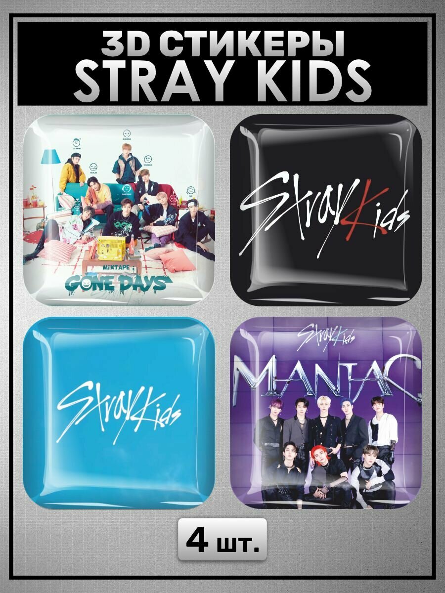 3D наклейки на телефон, Набор объемных наклеек на телефон , Stray Kids Стрей кидс