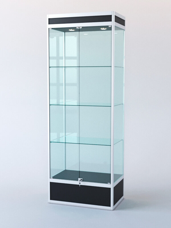 Витрина для музеев вооруженных сил "экспонат" №2-2 (задняя стенка стекло), Черный