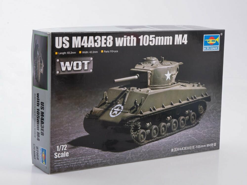 Сборная модель M4A3E8 with 105mm M4