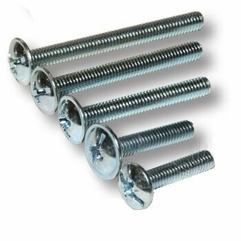 М4х25мм Винт мебельный с полукруглой головкой, шлиц комби, с пресс-шайбой, 25 мм (комплект 10 шт)