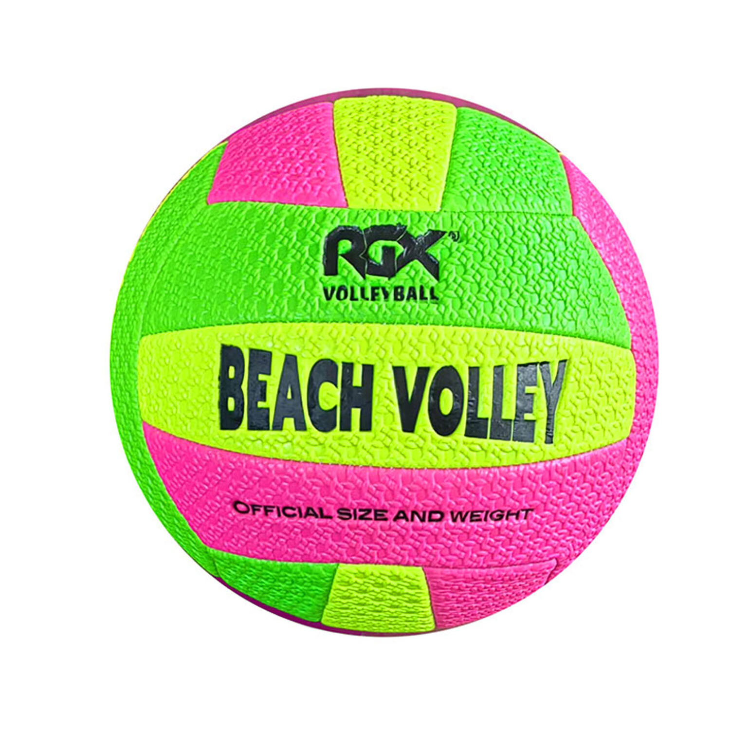 Мяч волейбольный Rgx-vb-13 Green/yellow/pink, машинная сшивка, размер 5