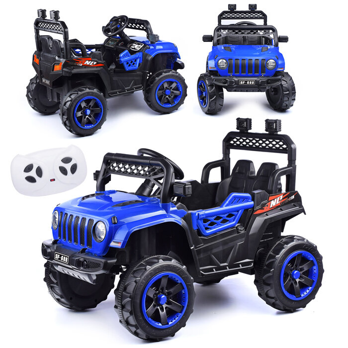 Электромобиль U023393Y "Кросс" на аккумуляторе, с р/у управлением, в коробке (синий)