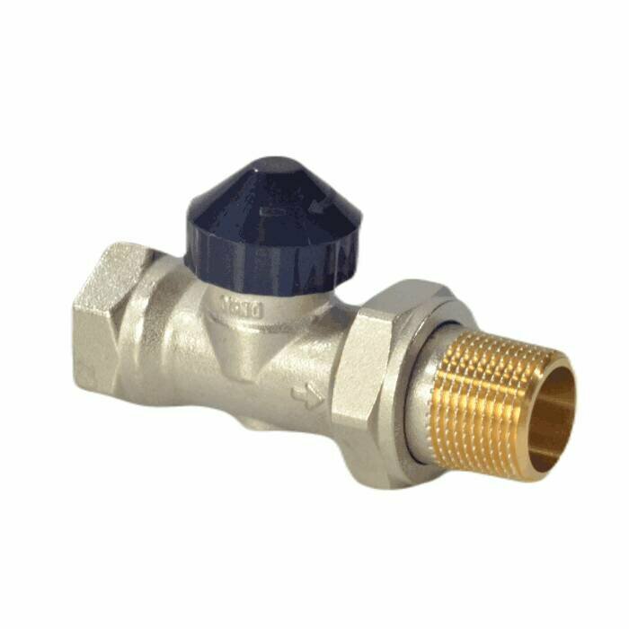 Клапан термостатический TR-N для двухтр Ду 15 Ру10 прямой ВР гайка М30х1,5 с преднастройкой Ридан 013G7014R