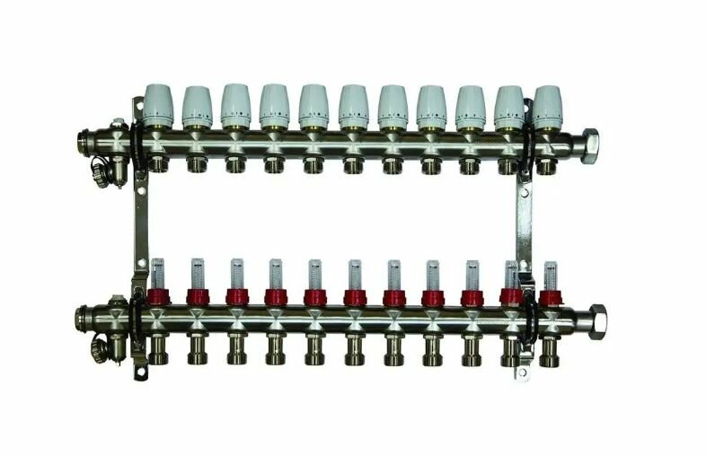 Коллекторная группа Millennium KGTP1111 1", 11 выходов 3/4" нержавеющая сталь (с расходомерами)