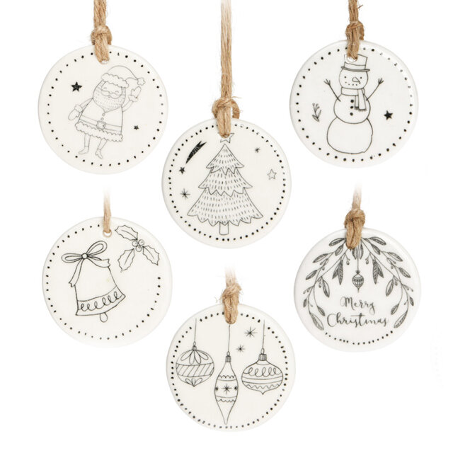 Набор елочных игрушек Christmas Holidays 6 см, 6 шт, подвеска, Koopman (Купман), APF646820-набор