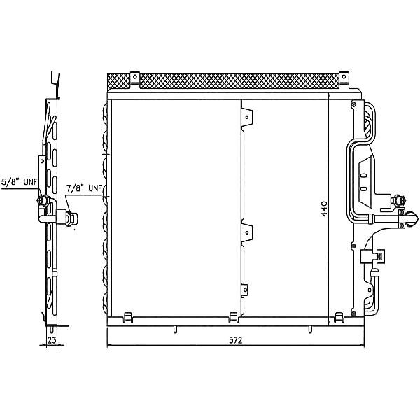 STELLOX 10-45318-SX (1045318_SX / 1248301270 / 1248301670) радиатор кондиционера\ mb124 m103 / m104 be