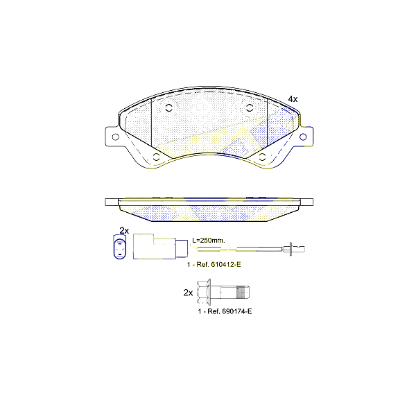 ICER 141792 (1371403 / 1433954 / 1554523) 141792 колодки дисковые передние\ Ford (Форд) Transit (Транзит) / Tourneo