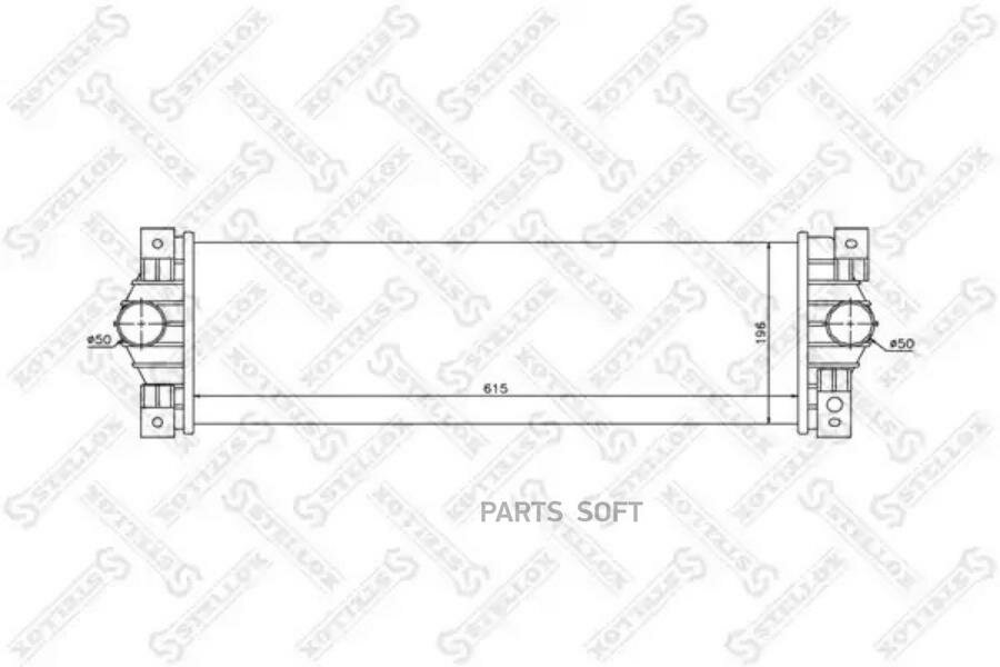 Интеркулер! SsangYong Actyon/Kyron 2.0-2.7xDi 05> Stellox арт. 1040237SX