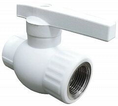 Кран шаровой 20х1/2 ВР полипропиленовый с внутренней резьбой 1/2" Valfex