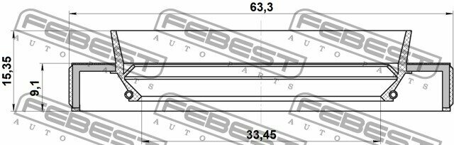 Сальник привода FEBEST 95HBY35630915L