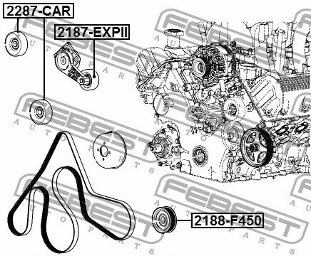 Ролик обводной FEBEST 2188F450