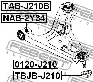 Пыльник опоры шаровой нижнего рычага (TOYOTA RUSH J200E 2006-), TBJBJ210 FEBEST TBJB-J210